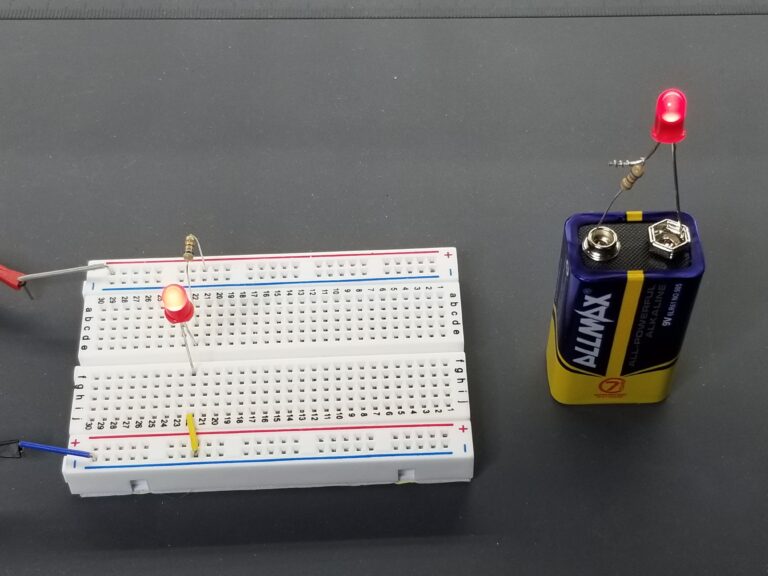 How to light an LED - BreadBoardCircuits.com